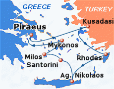 Cruises in Greece (Athens Piraeus Greek islands cruises) and the ...